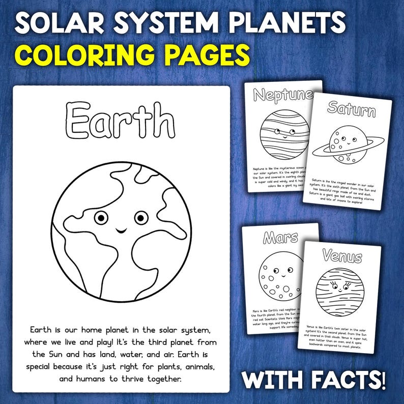 Solar System Planets Coloring Pages | Description and Facts About ...