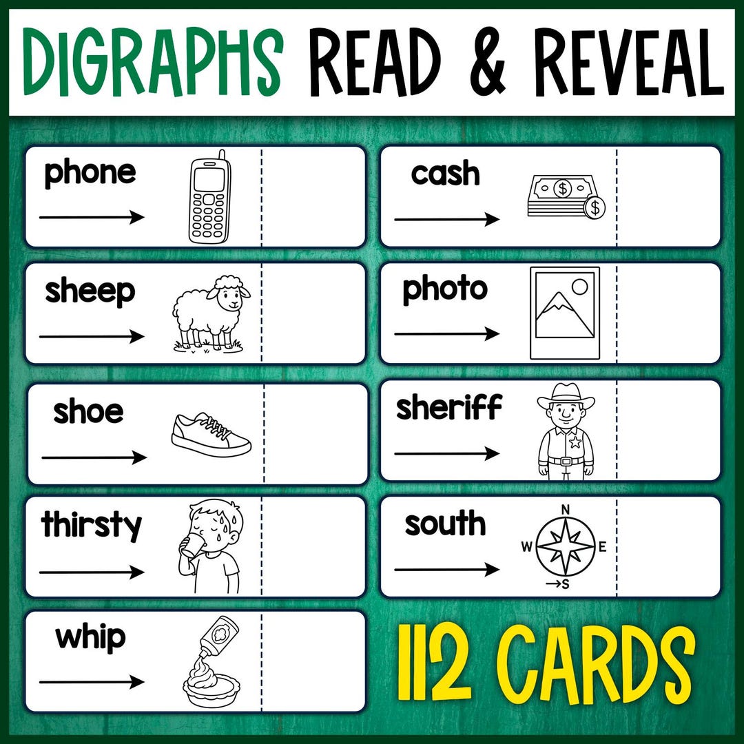 Digraphs Read and Reveal | Digraphs and Blends Activities | Fluency ...