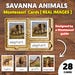 Savanna Animals | Montessori 3-part Cards | Montessori Animal ...