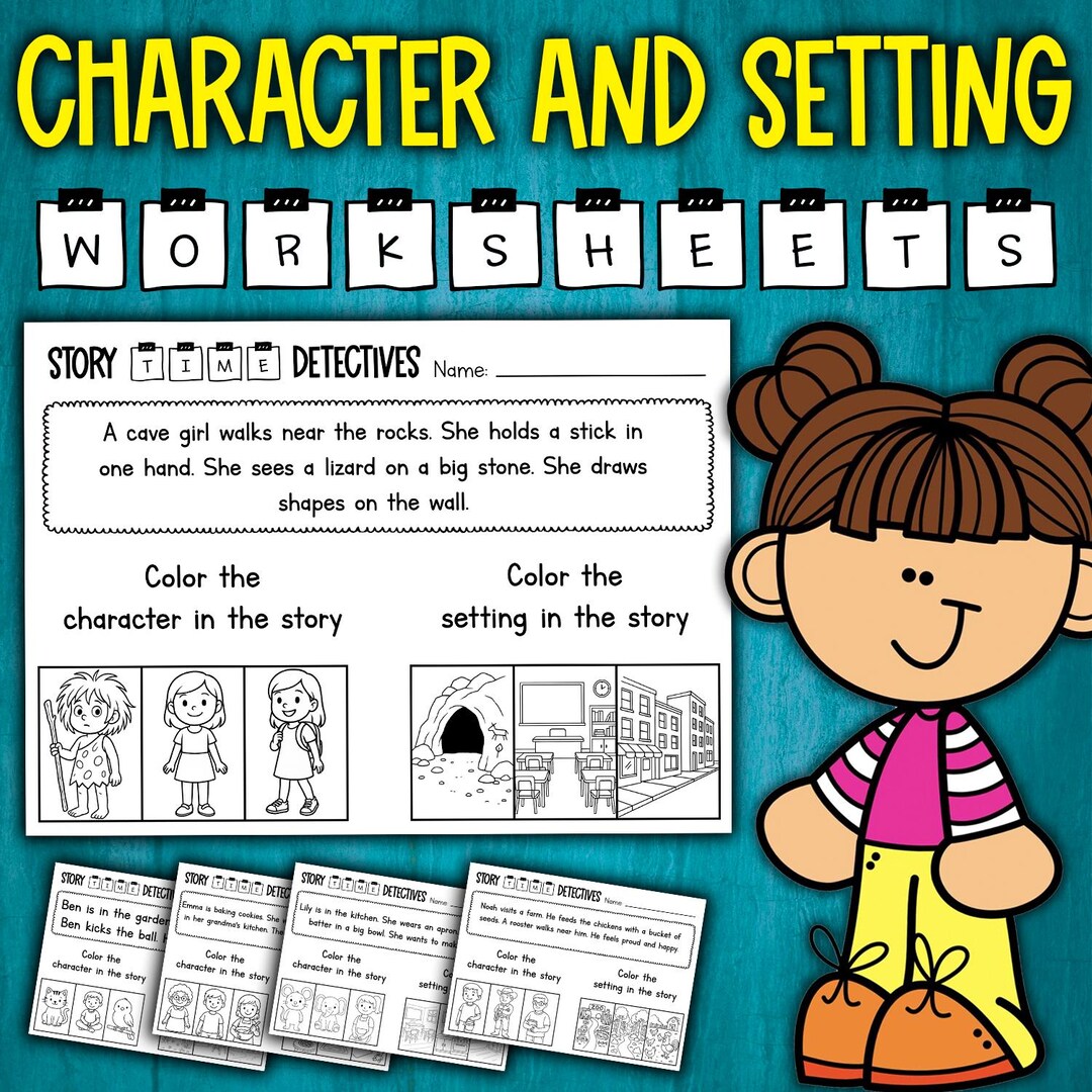 Character and Setting Worksheets | Early Readers Reading Comprehension ...