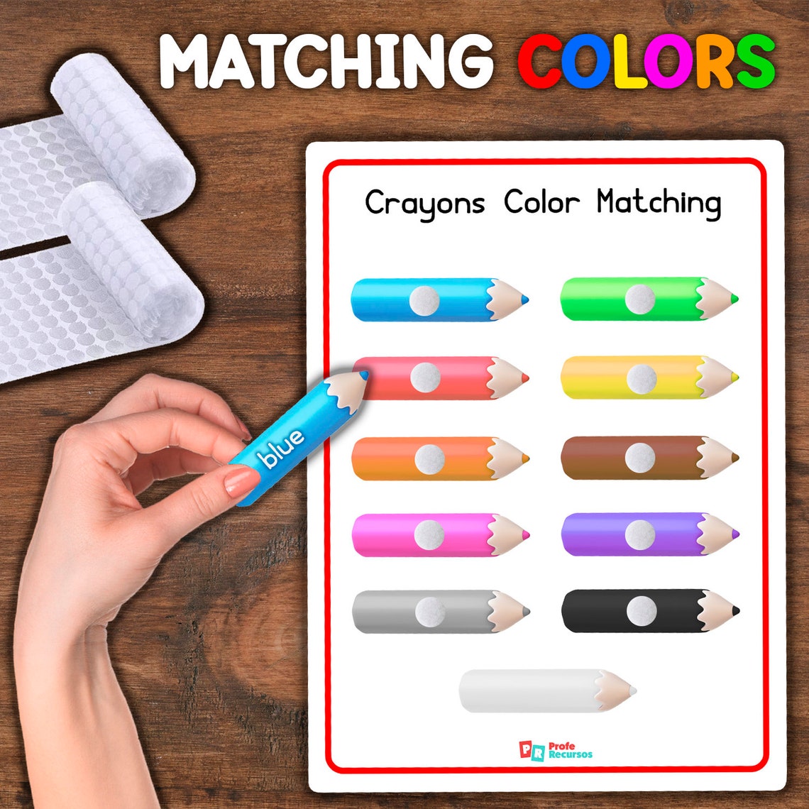 Crayon Color Match Activity | Learning Colors | Sorting by Color ...