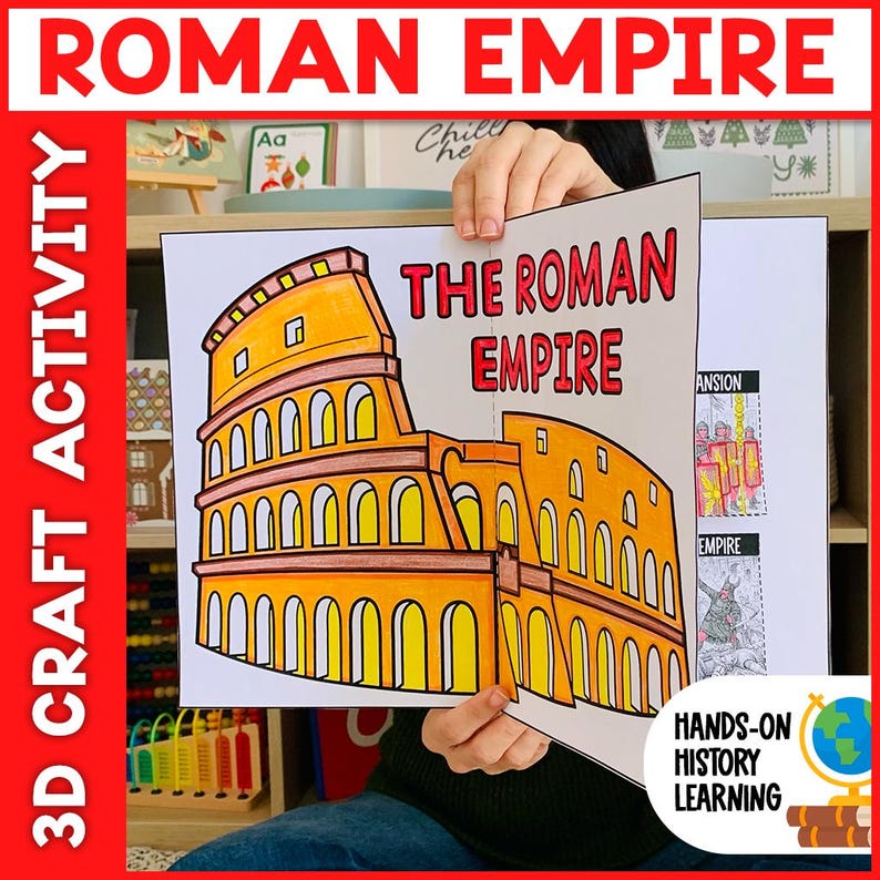 Roman Empire Project Activity | Colosseum 3D Craftivity | Ancient ...