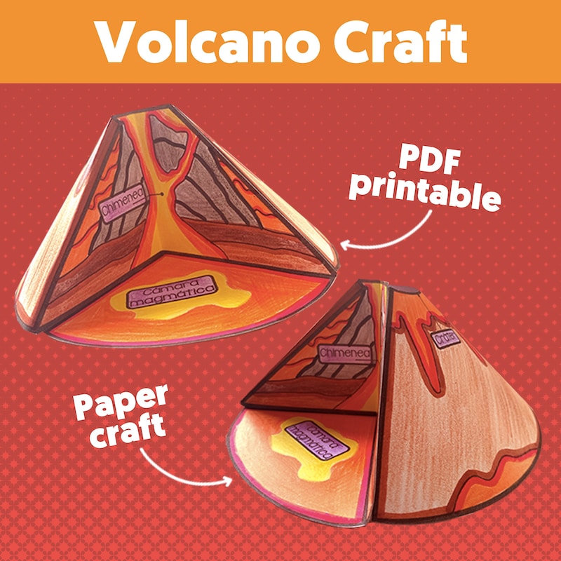 Volcano Template Printable - Etsy