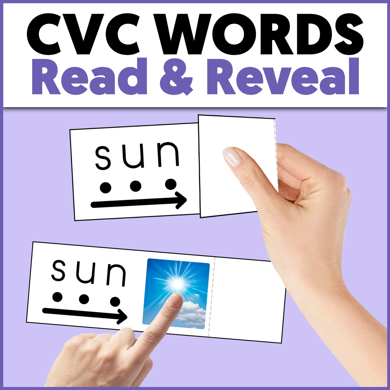 CVC Words Read and Reveal Cards CVC Words and Phonics Reading Cards ...