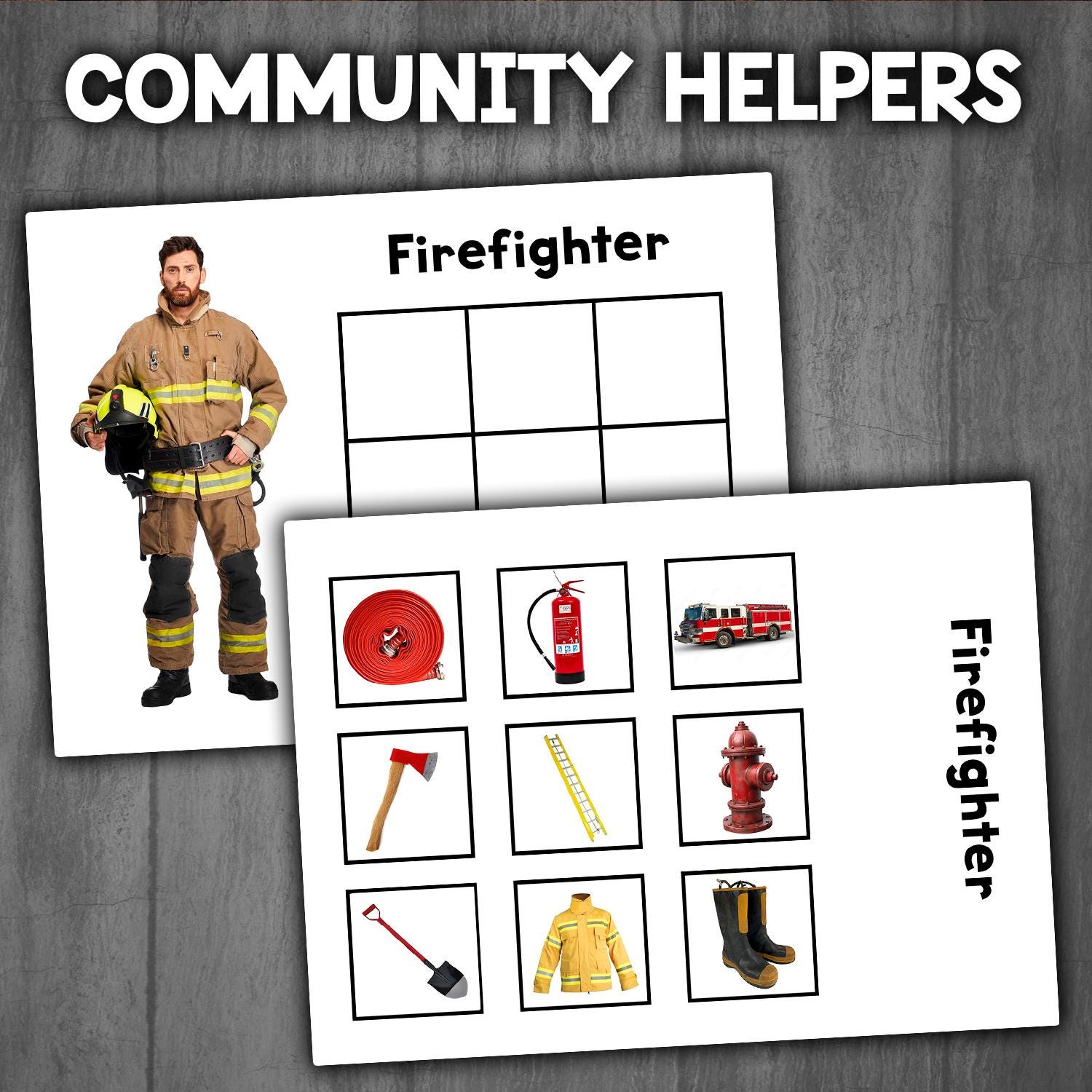 Community Helpers Sorting Matching Activity | Community Helpers ...