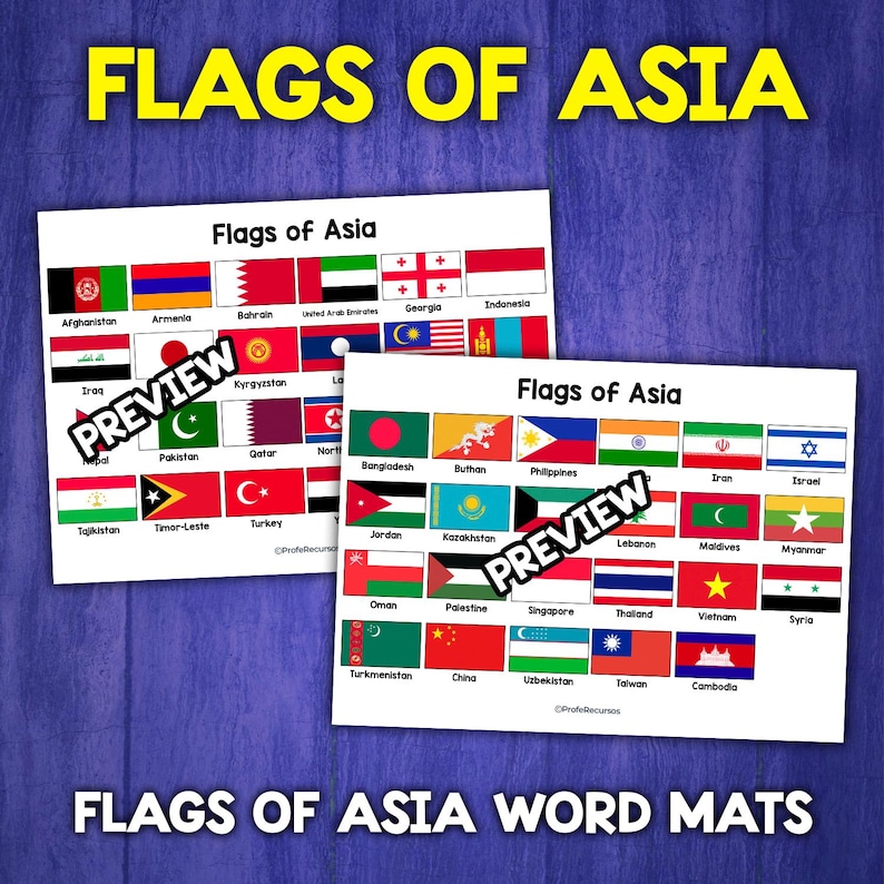 Map of Asia Political Map of Asian Flags of the Countries of Asia Asian ...