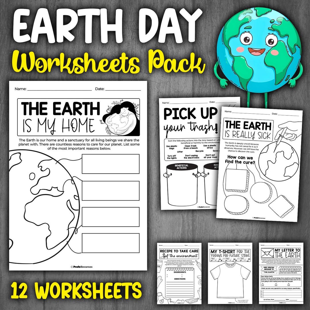 Earth Day Activity Worksheets FUN & CREATIVE | Earth Day Ecology and ...