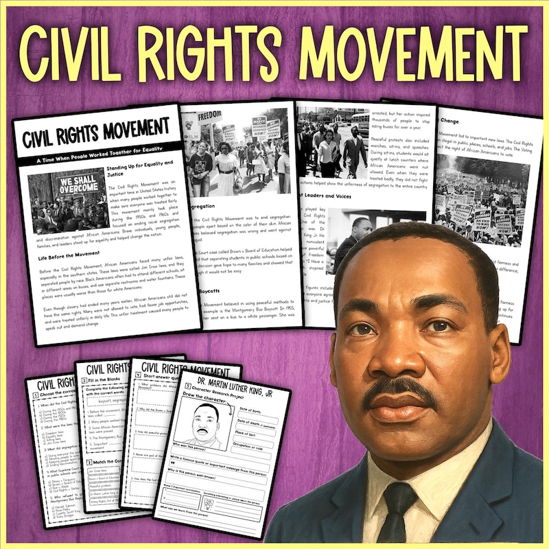 Civil Rights Movement Poster - Etsy