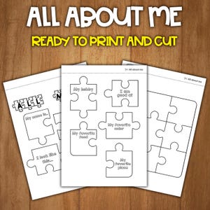 All About Me | Printable Puzzle Craft Activity | First Day of School ...