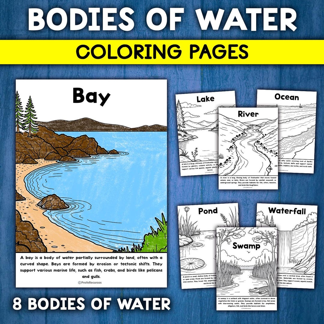 Landforms and Bodies of Water Geography Activity for Kids Landforms ...
