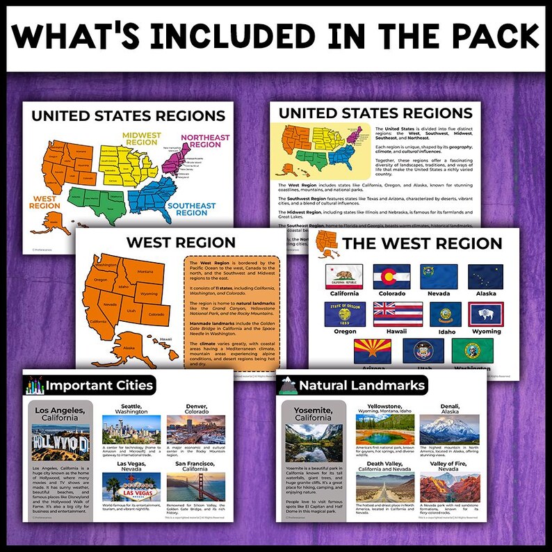 The West Region | Regions of the US | Geography 5 Regions of the United ...