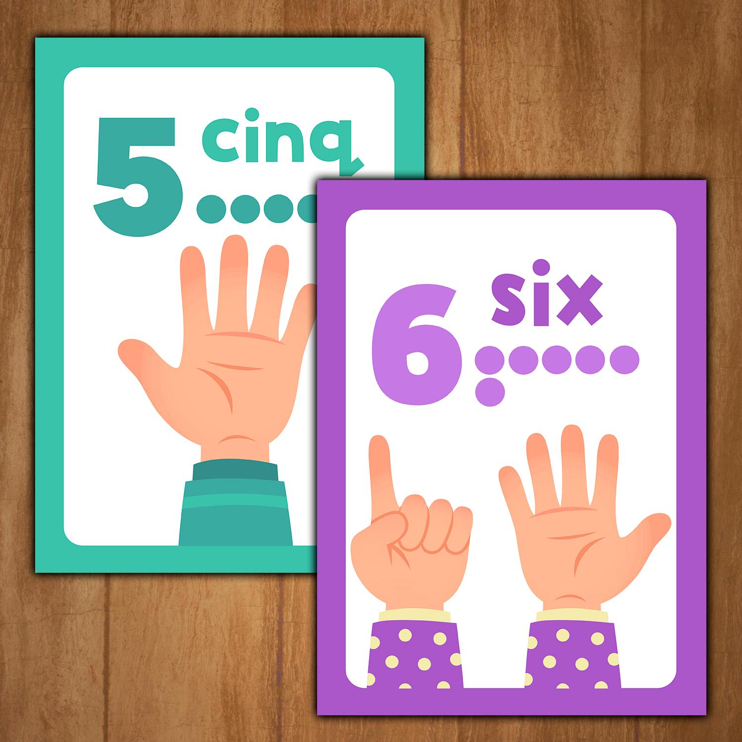 French Numbers Flashcards 1 to 10 | Numbers in French | Numbers Cards ...