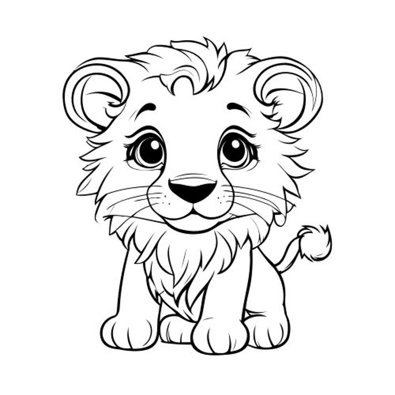 5 Cute Animals to Color - Etsy