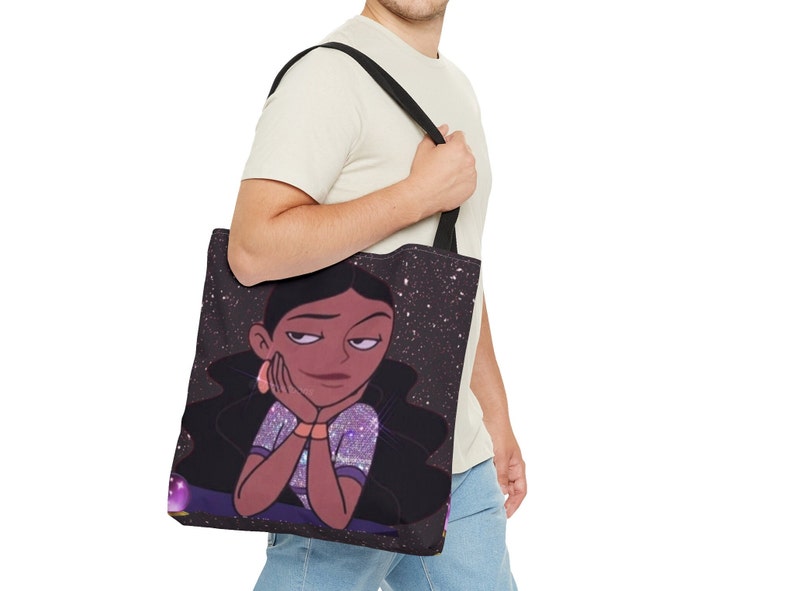 Black Girl Baddie Tote Bag AOP Black Cartoon Characters Baddie ...