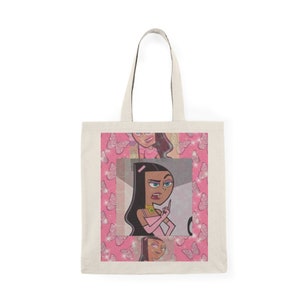 Pink Pretty Canvas Tote Bag 2000s Cartoon Girls Danny Phantom Girl ...