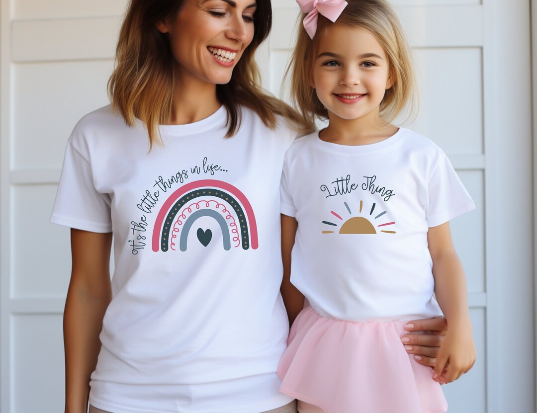 Mommy and Me Matching, Little Things Shirt Set, Mom and Kids Matching ...