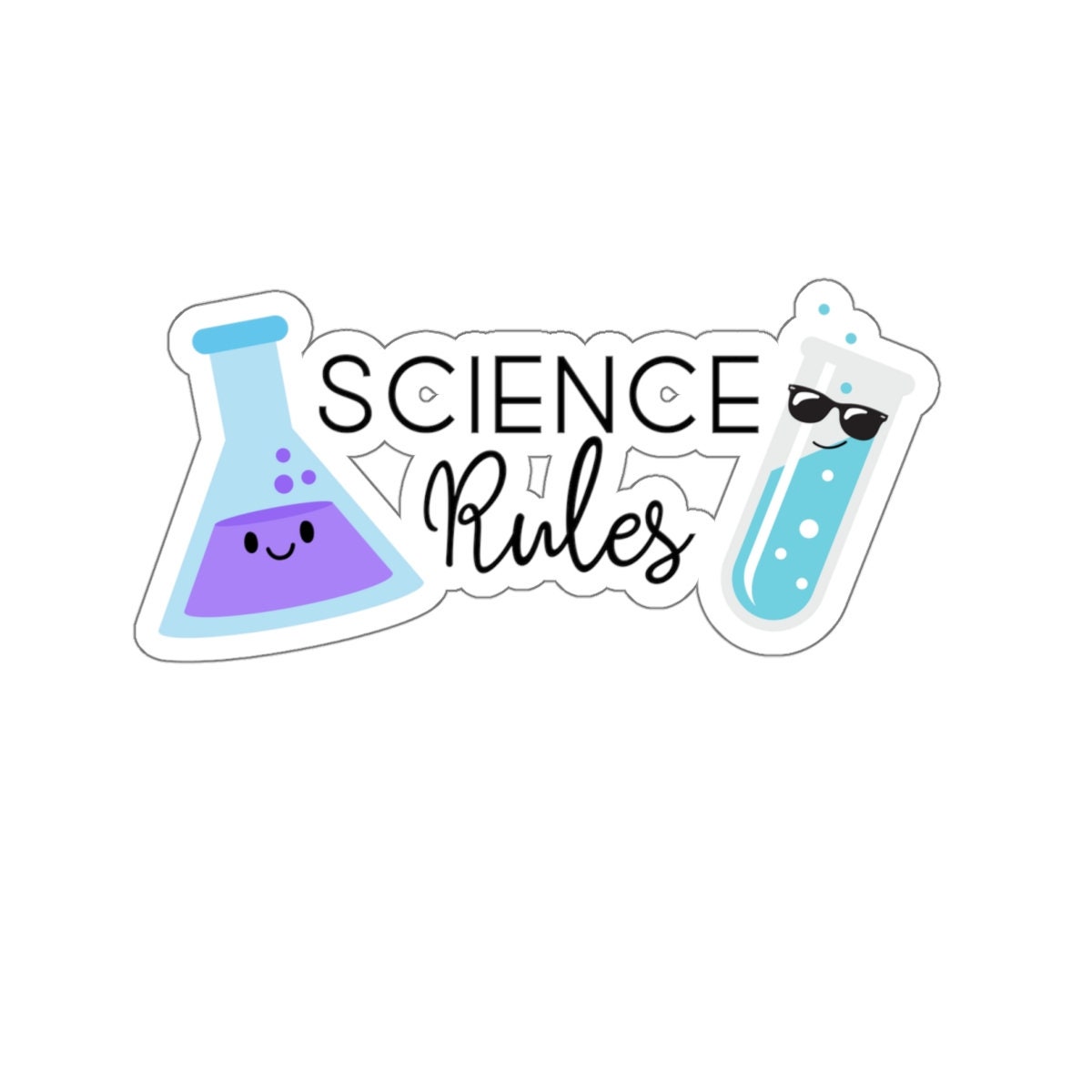 Science Rules Transparent Car Window Sticker, Die-cut, 1pcs, Car Decal ...