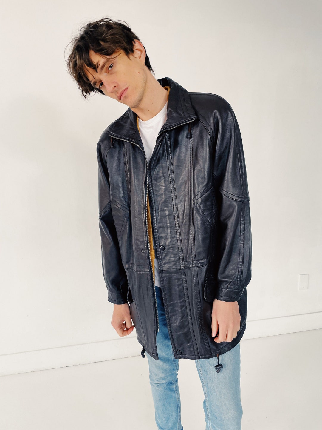 Lounge Act Leather Jacket - Etsy