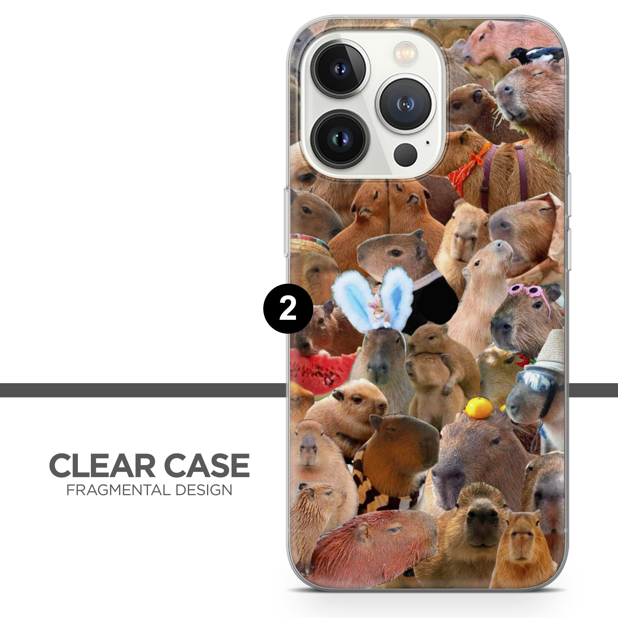 Capybara Animals Phone Case Capybara Memes Cover for iPhone 15, 14, 13 ...