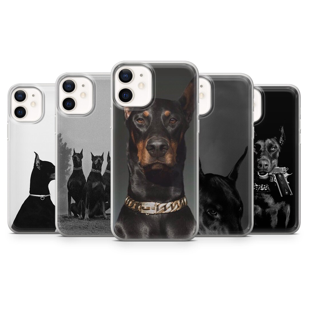 Doberman Phone Case Dogs Cover for iPhone 15, 14, 13 12 11 Pro, XR ...