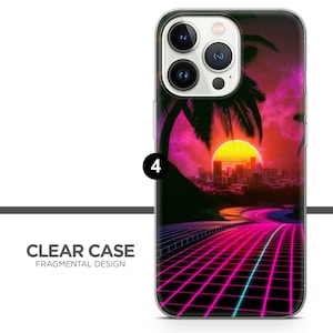 Vaporwave Phone Case Synthwave Aesthetic Cover for iPhone 15, 14, 13 12 ...