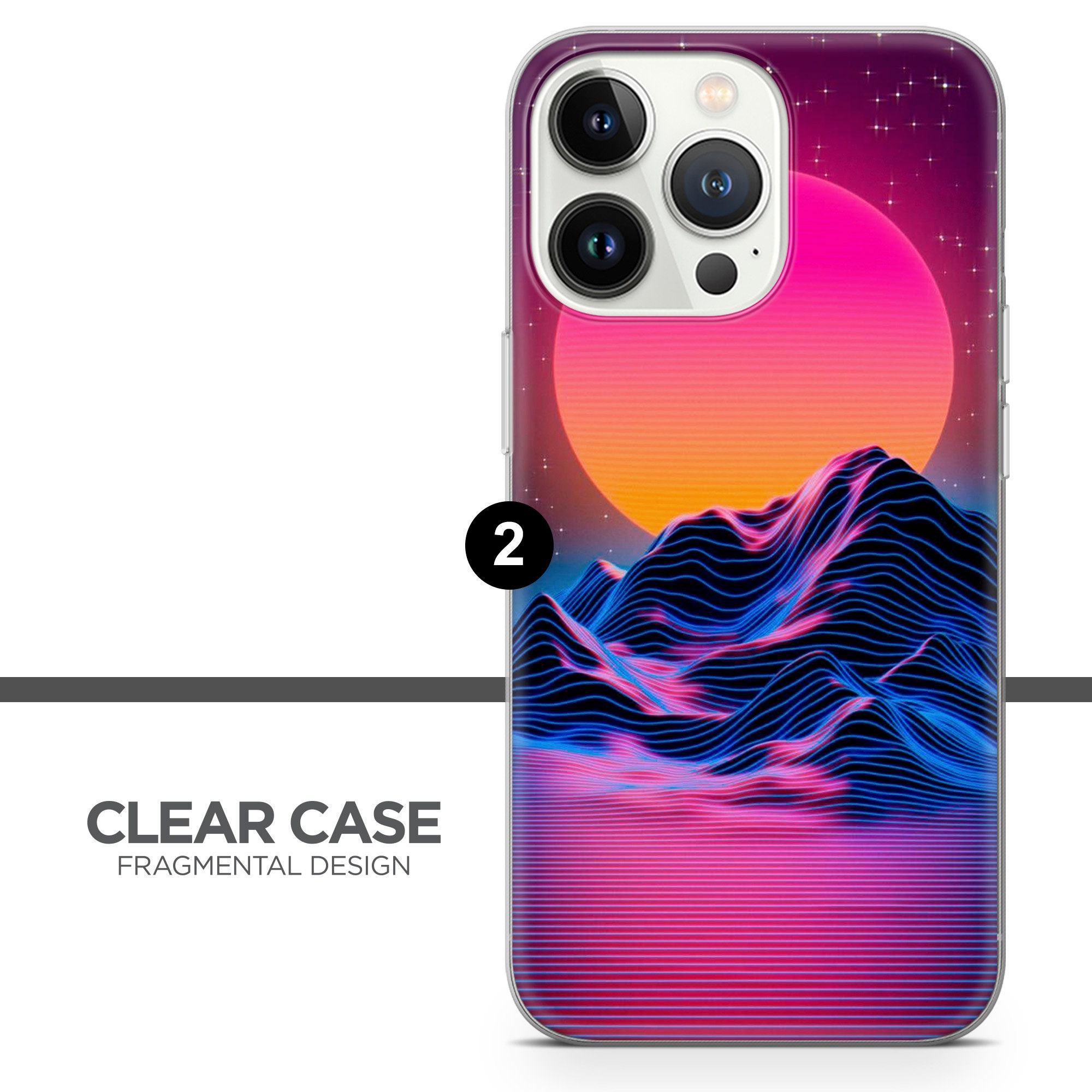 Vaporwave Phone Case Synthwave Aesthetic Cover for iPhone 15, 14, 13 12 ...