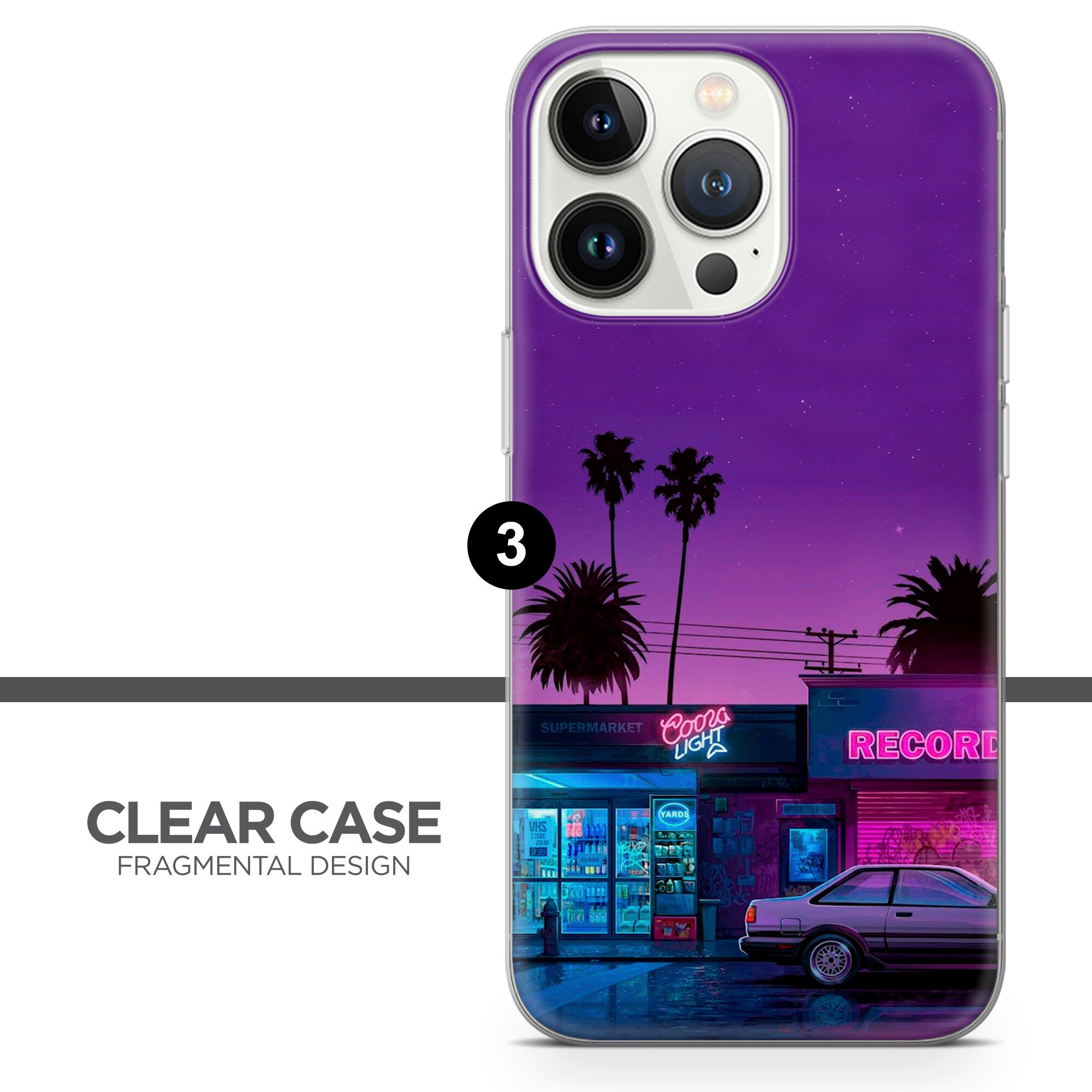 Vaporwave Phone Case Synthwave Aesthetic Cover for iPhone 15, 14, 13 12 ...
