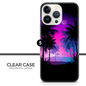 Vaporwave Phone Case Synthwave Aesthetic Cover for iPhone 15, 14, 13 12 ...