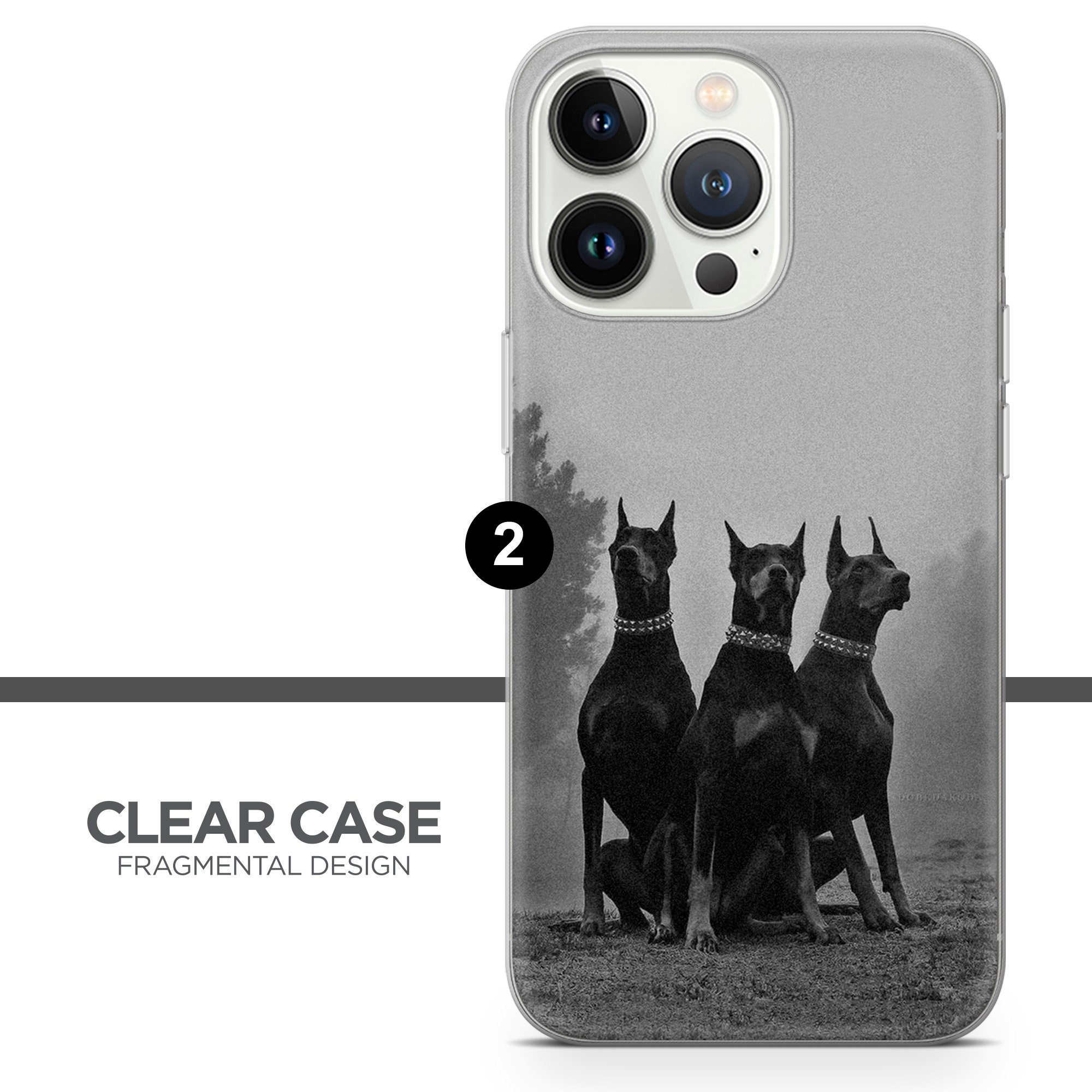 Doberman Phone Case Dogs Cover for iPhone 15, 14, 13 12 11 Pro, XR ...