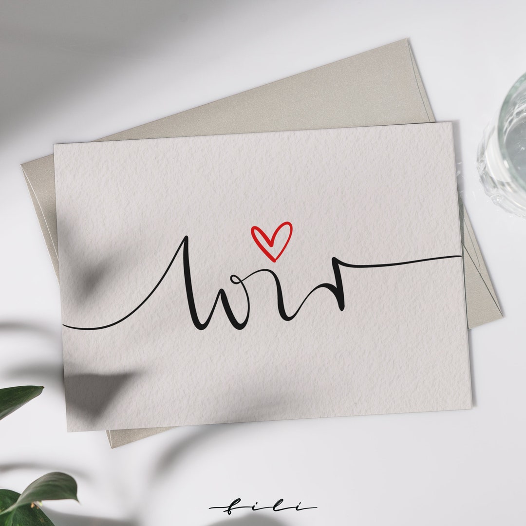 Greeting Card "we" | Folding Card or Postcard - Etsy