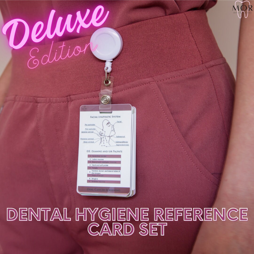 DELUXE Dental Hygiene Reference Card Set, Dental Hygiene School Study ...