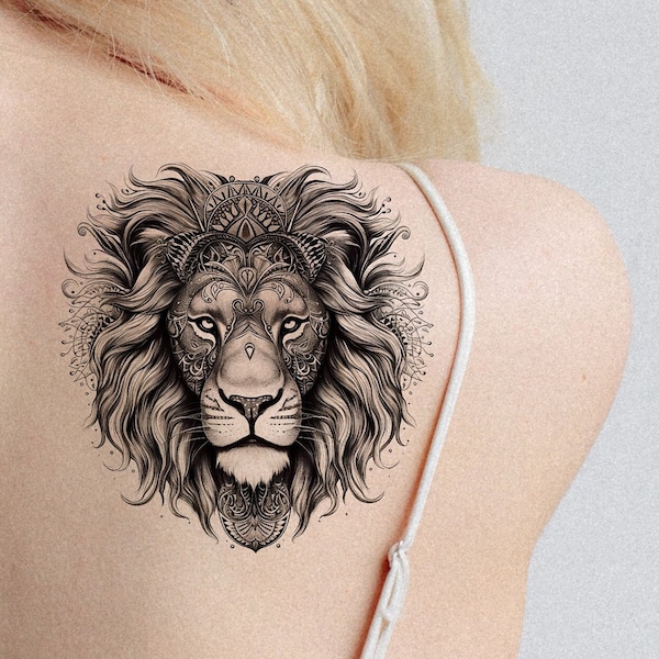 Lion Tattoo - Etsy