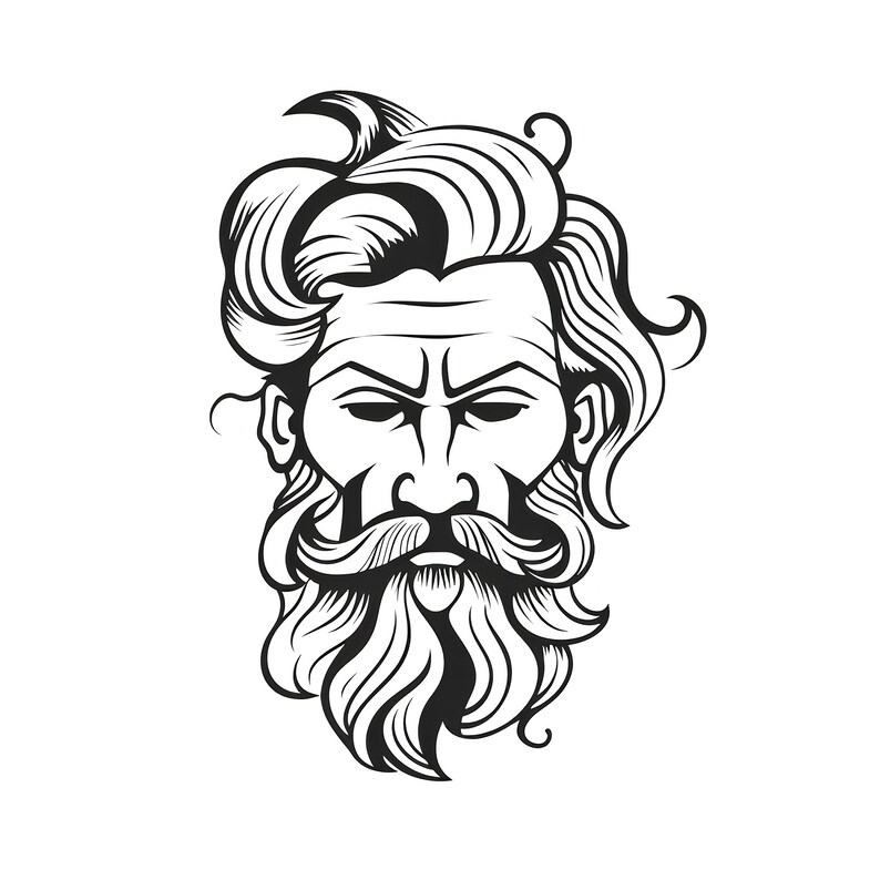 Tattoo Design Zeus God Printable Art - Etsy Australia
