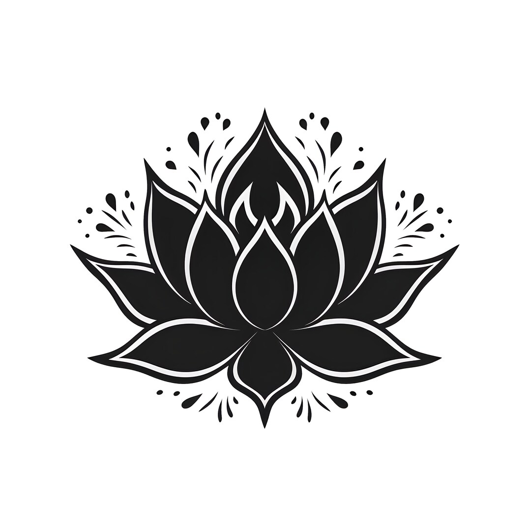 Tattoo Design Lotus Flower Printable Art - Etsy
