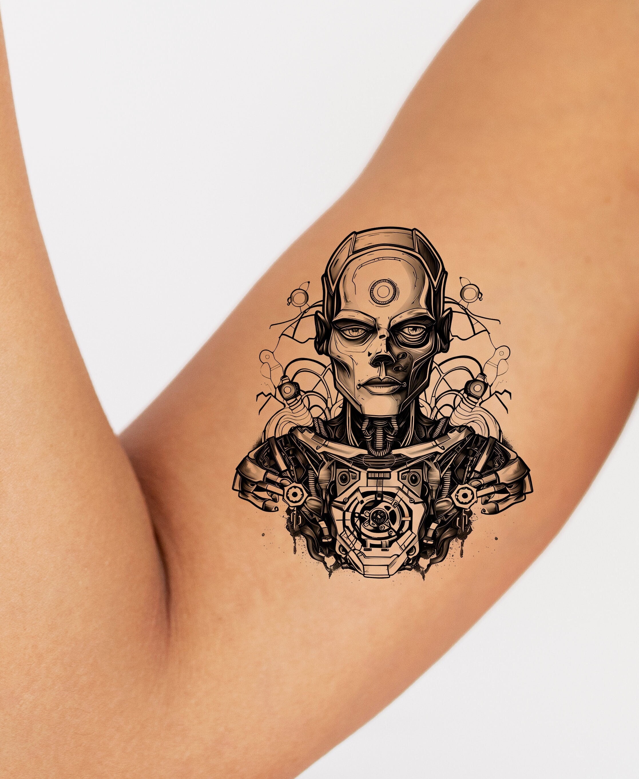 Tattoo Design Humanoid Robot Printable Art - Etsy