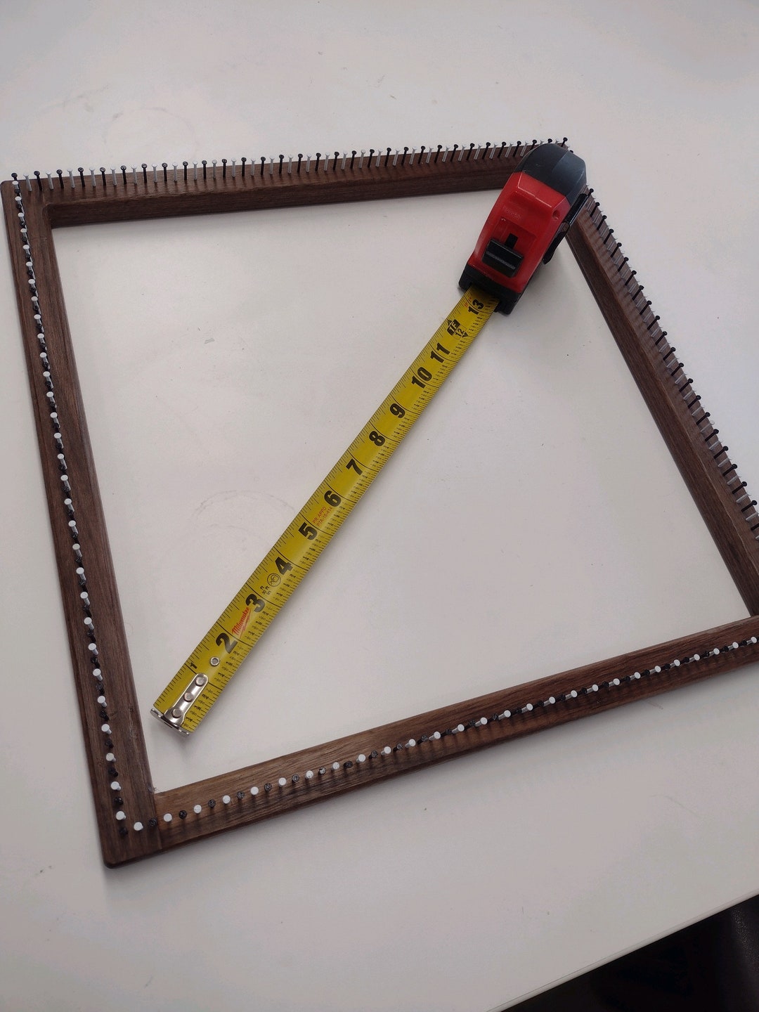 Walnut 15 Inch Square Bias Weave Pin Loom - Etsy