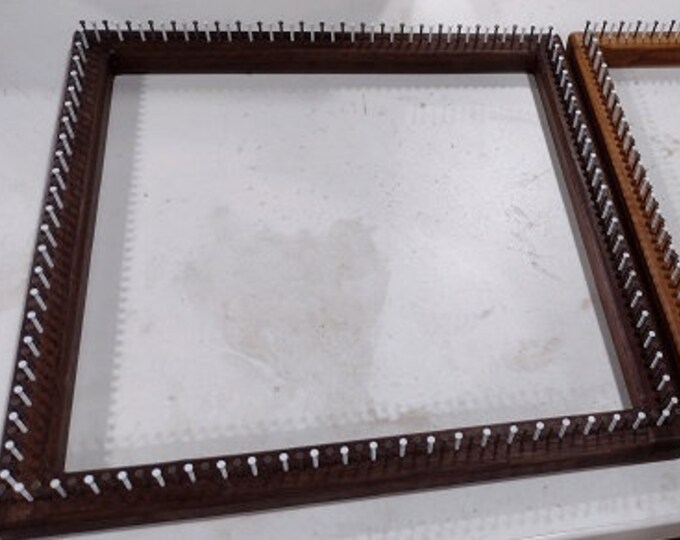 Walnut 13 Inch Square Bias Weave Pin Loom - Etsy