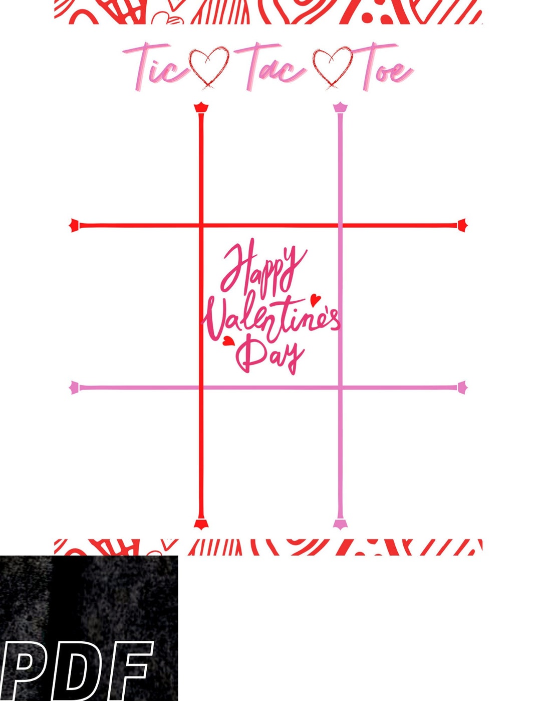 Valentines Tic Tac Toe Printable , Valentines Classroom Printable ...