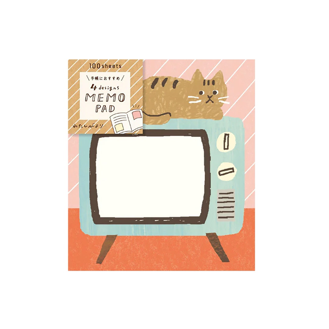4 Designs 100 Sheet Memo Set, Furukawashiko Memo Note Pad Home Time - Etsy