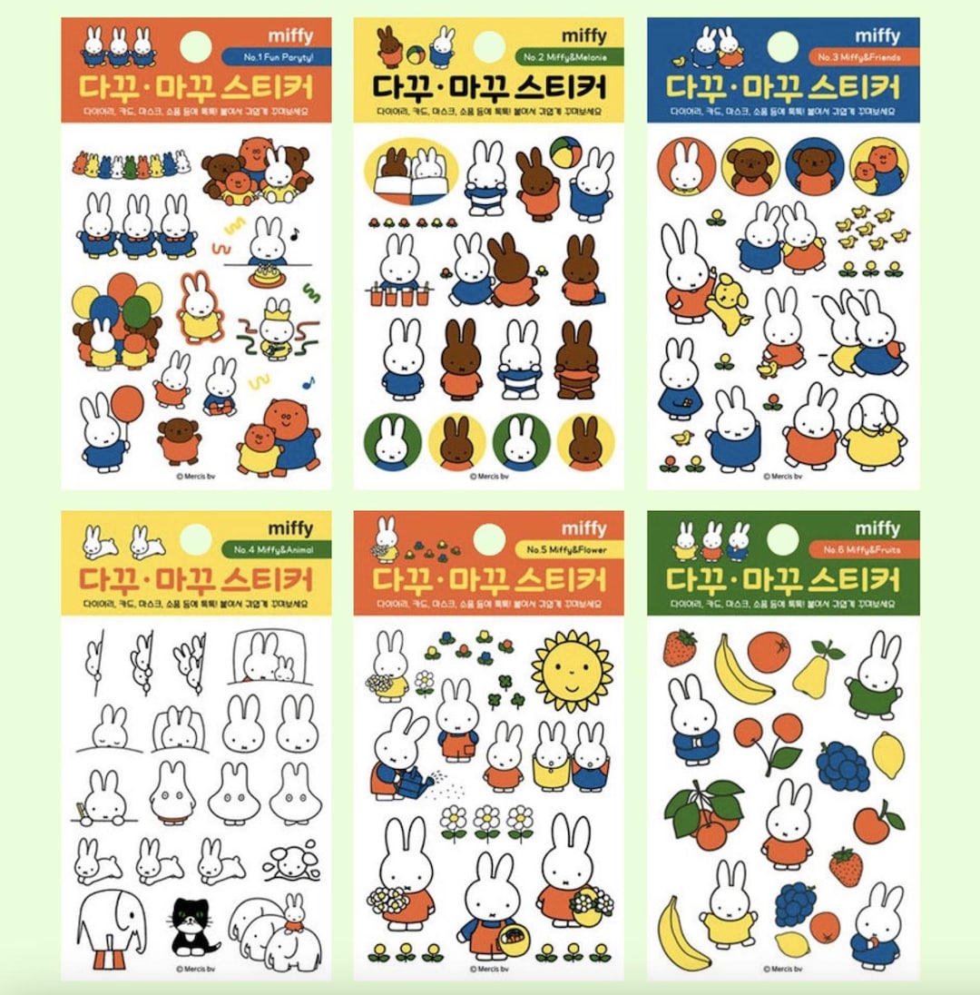Miffy Deco Stickers Clear Planner Stickers Phone Decals Etsy