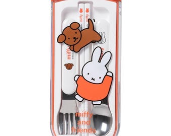 Miffy Trio Utensil Set With Handle (spoon, Fork and Chopsticks) | Kids ...