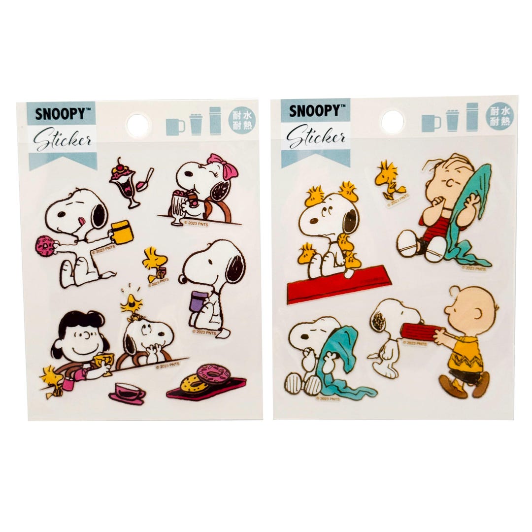 Snoopy Peanuts Heat and Water Proof Resistant Sticker (peelable Sticker ...