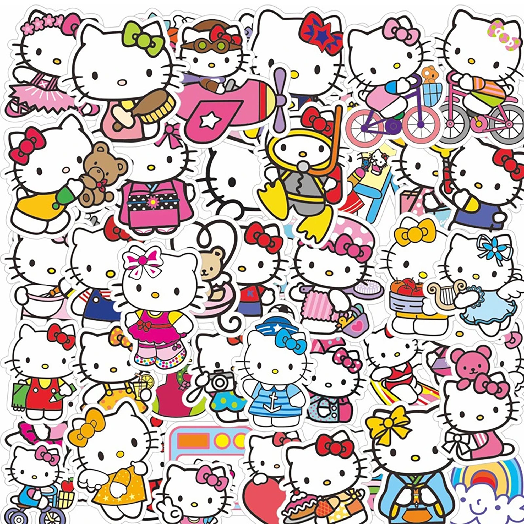 Hello Kitty Sticker 10 or 20 Random Packs / Waterproof Vinyl - Etsy