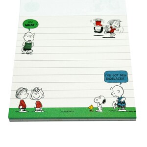 Snoopy and the Peanuts Memo Pad, Note Pad / 4 Designs 100 Sheets / Made ...