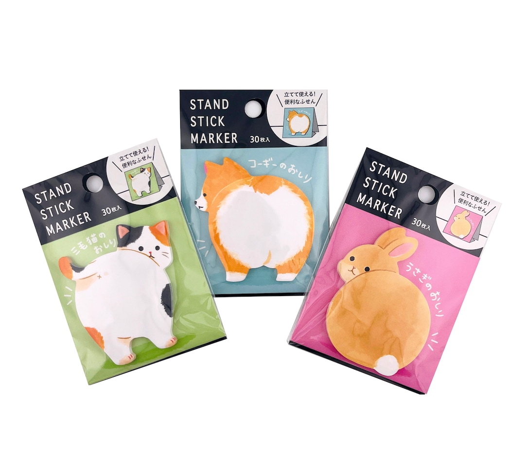 Cute Animal Stand Sticky Notes Memo Pads / 1 or 3 Pc Set | Mind Wave ...