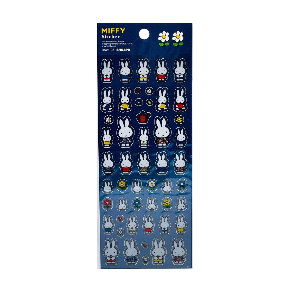 Miffy Gold Foil Clear Seal Sticker Made in Japan, Decorative Labels ...