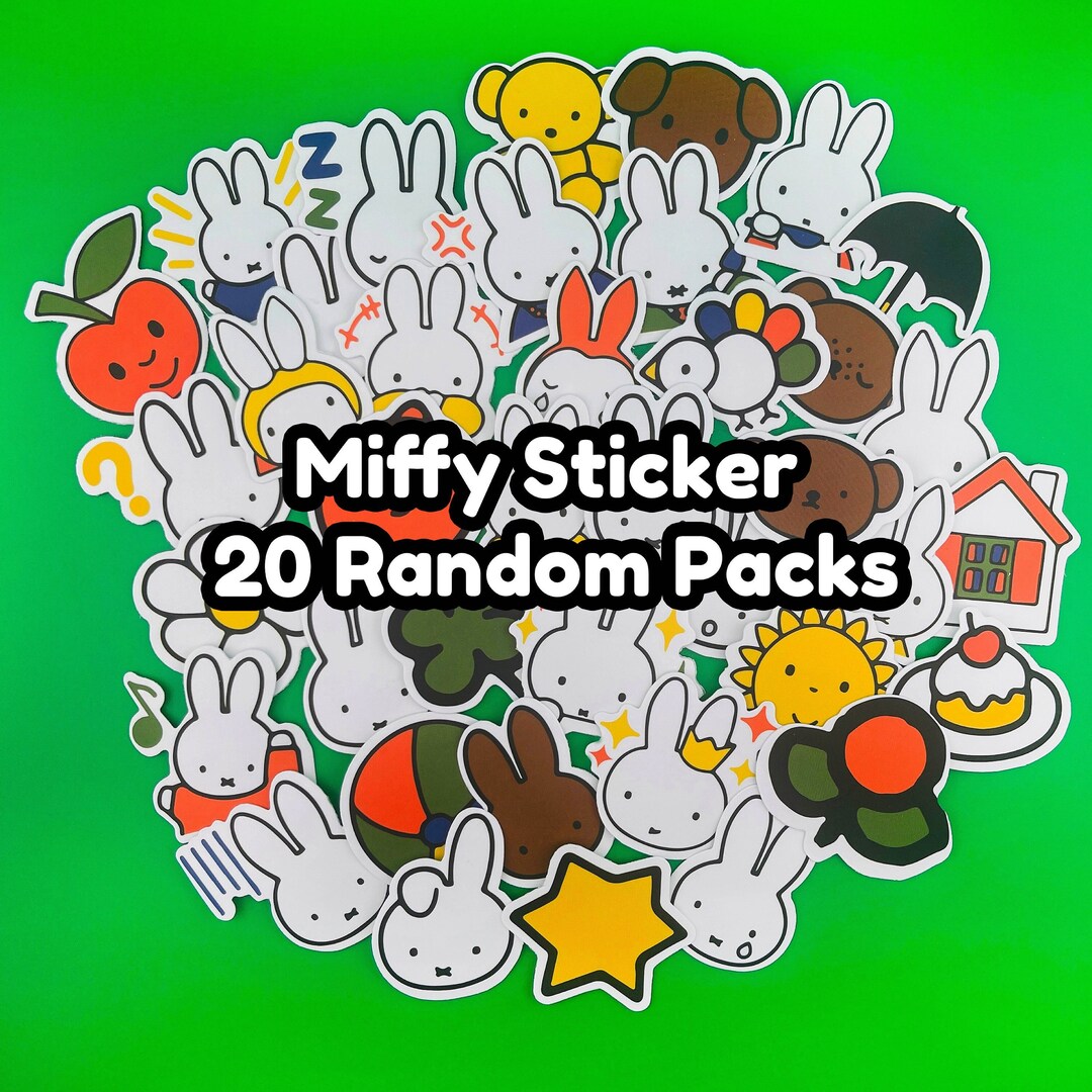 Miffy Waterproof Vinyl Stickers: 20 Random Decals for Laptop, Phone - Etsy