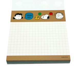 Snoopy and the Peanuts Memo Pad, Note Pad / 4 Designs 100 Sheets / Made ...