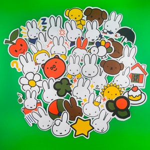 Miffy Waterproof Vinyl Stickers: 20 Random Decals for Laptop, Phone - Etsy