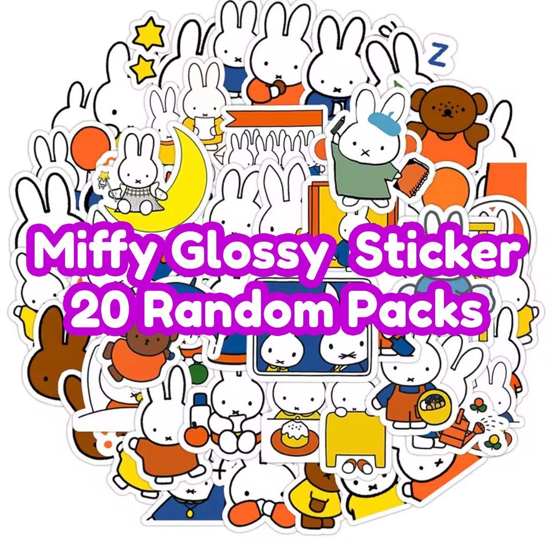 Miffy Glossy Stickers: 20 Random Decals for Laptop, Phone, Suitcase - Etsy